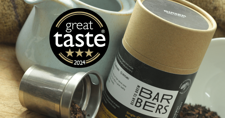 Barbers Single Origin Peruvian Cocoa Tea scoops THREE stars!